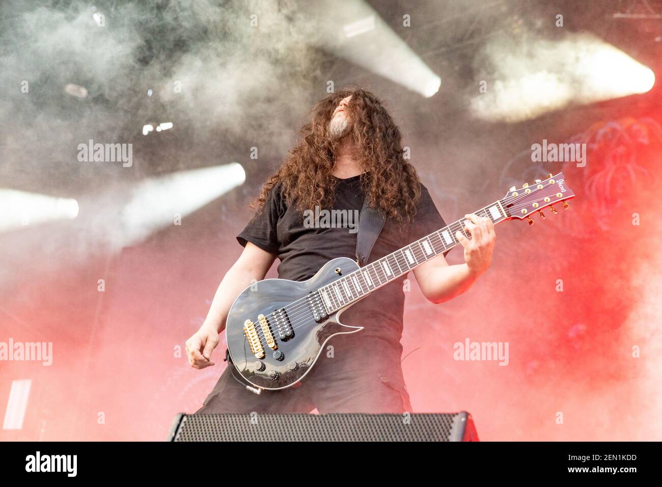 Marten Hagstrom of Meshuggah during the Sonic Temple Music Festival on ...