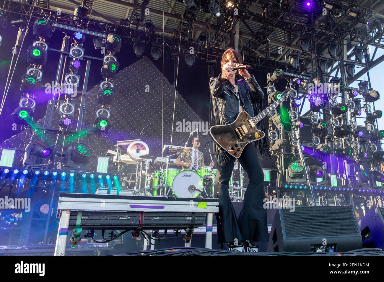 Arejay Hale and Lzzy Hale of Halestorm during the Sonic Temple Music ...
