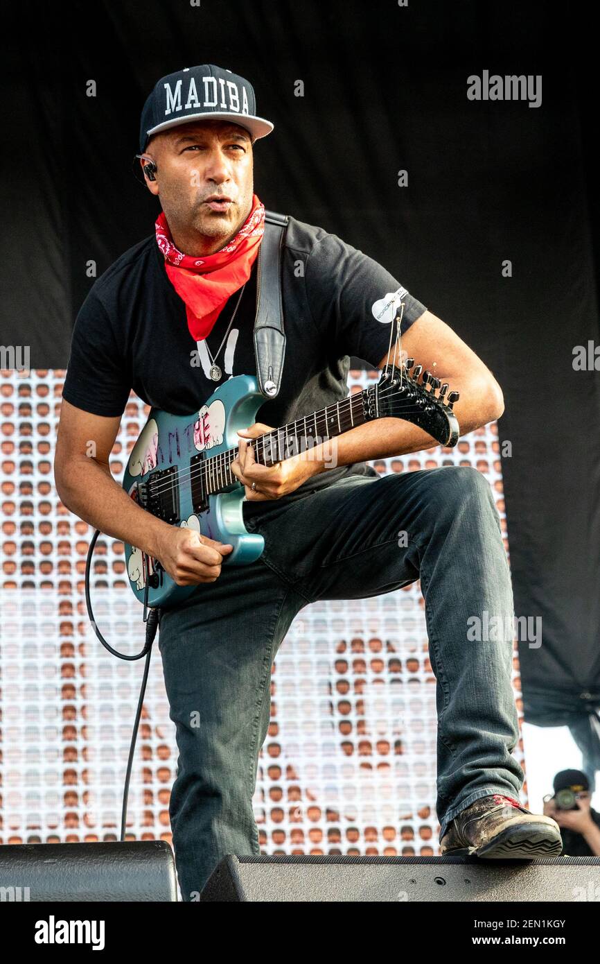 Tom Morello during the Sonic Temple Music Festival on May, 17 2019, in ...