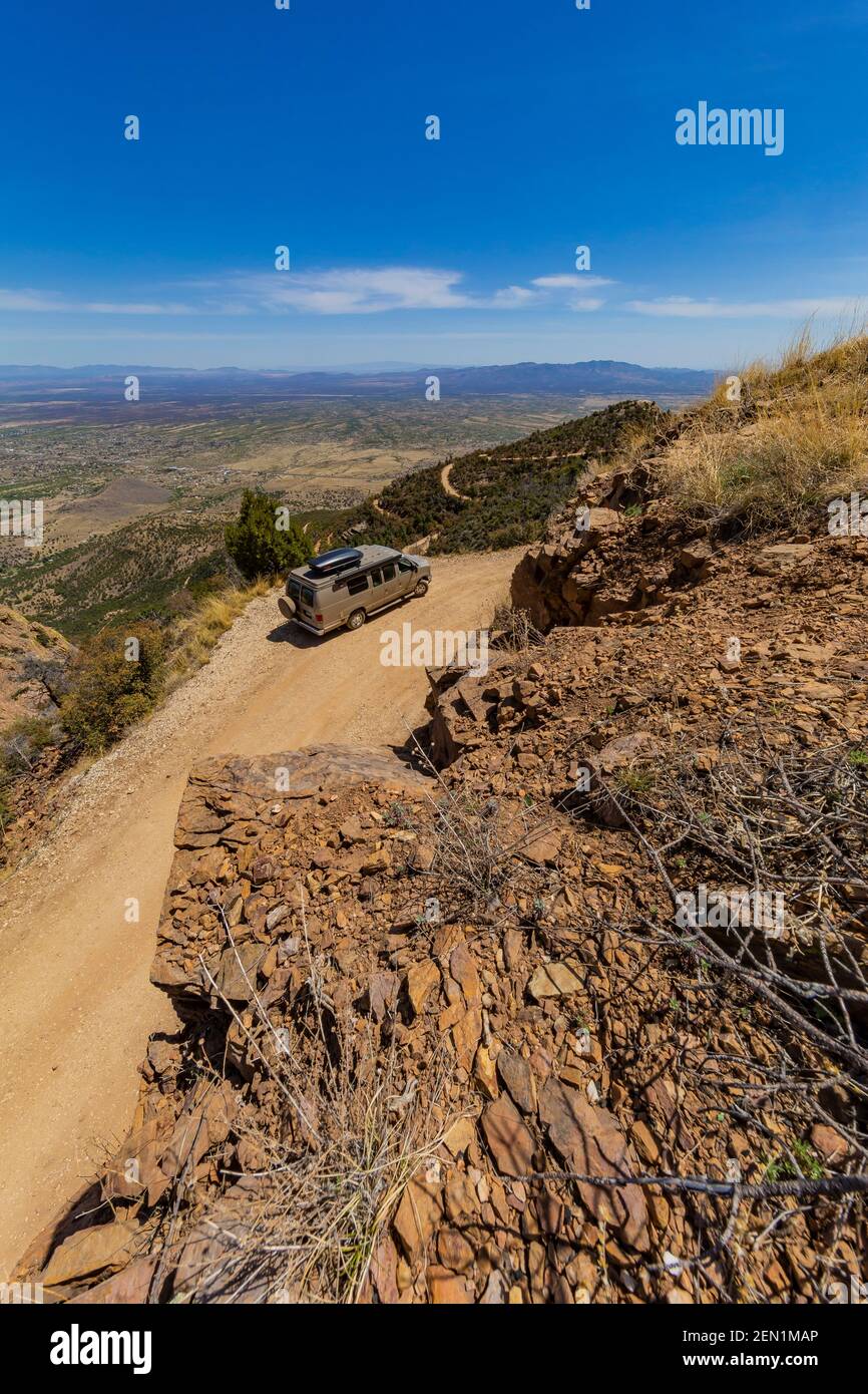 Carr Canyon Road climbing into the Huachuca Mountains, Coronado ...