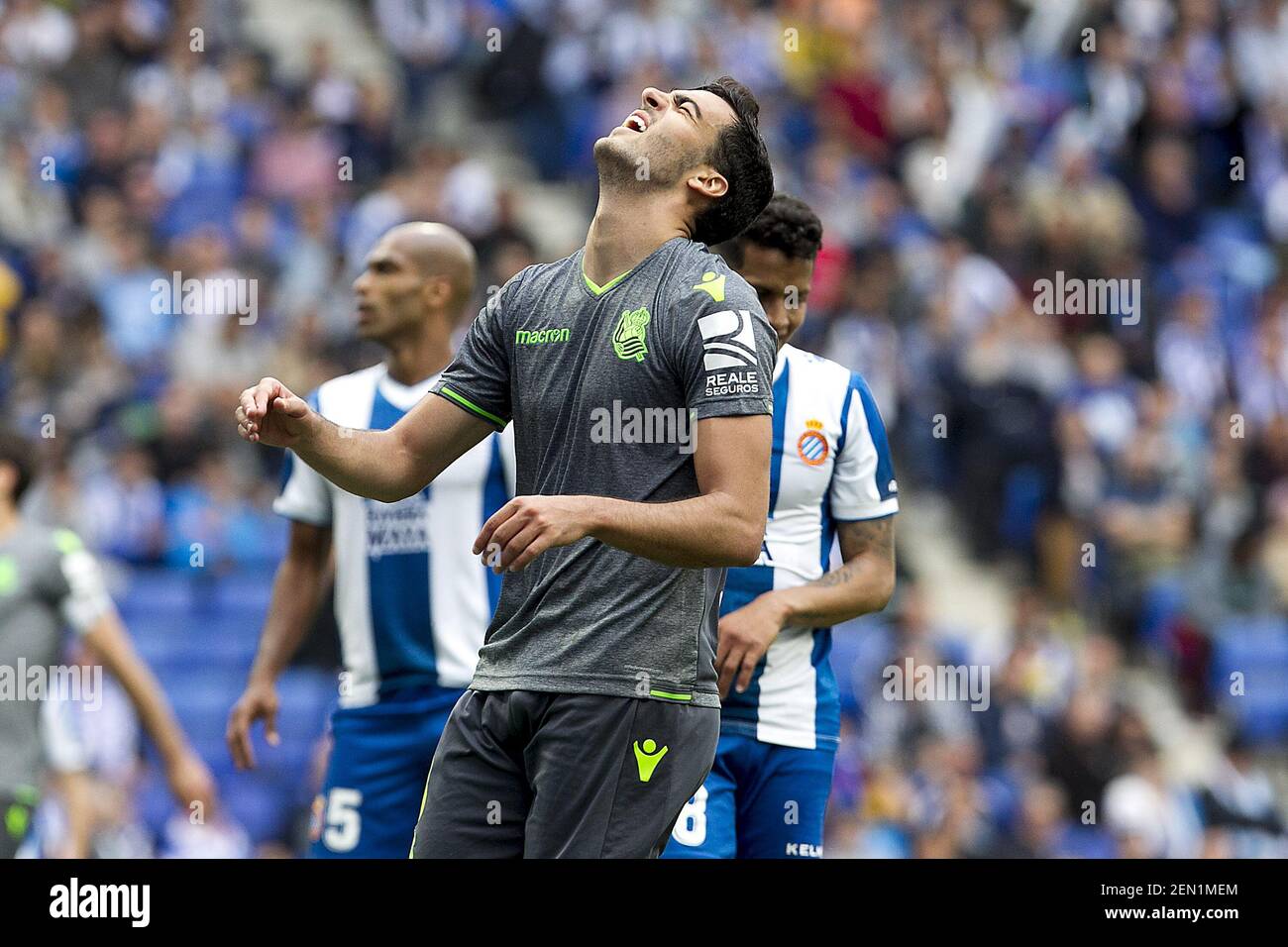 Real Sociedad's Mikel Merino during La Liga match in Cornella, Spain on ...