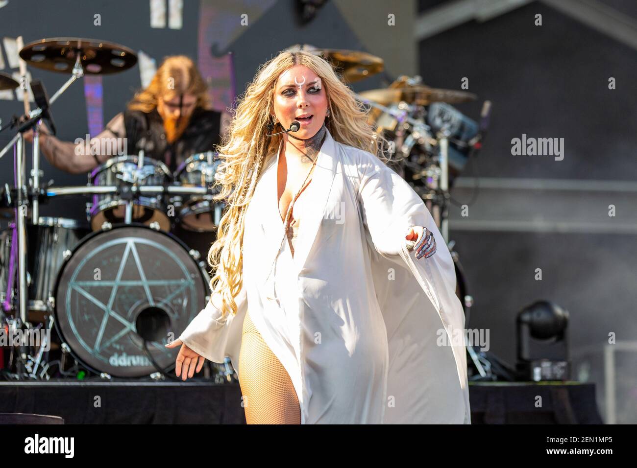 Kent Dimmel and Maria Brink of In This Moment during the Sonic Temple ...
