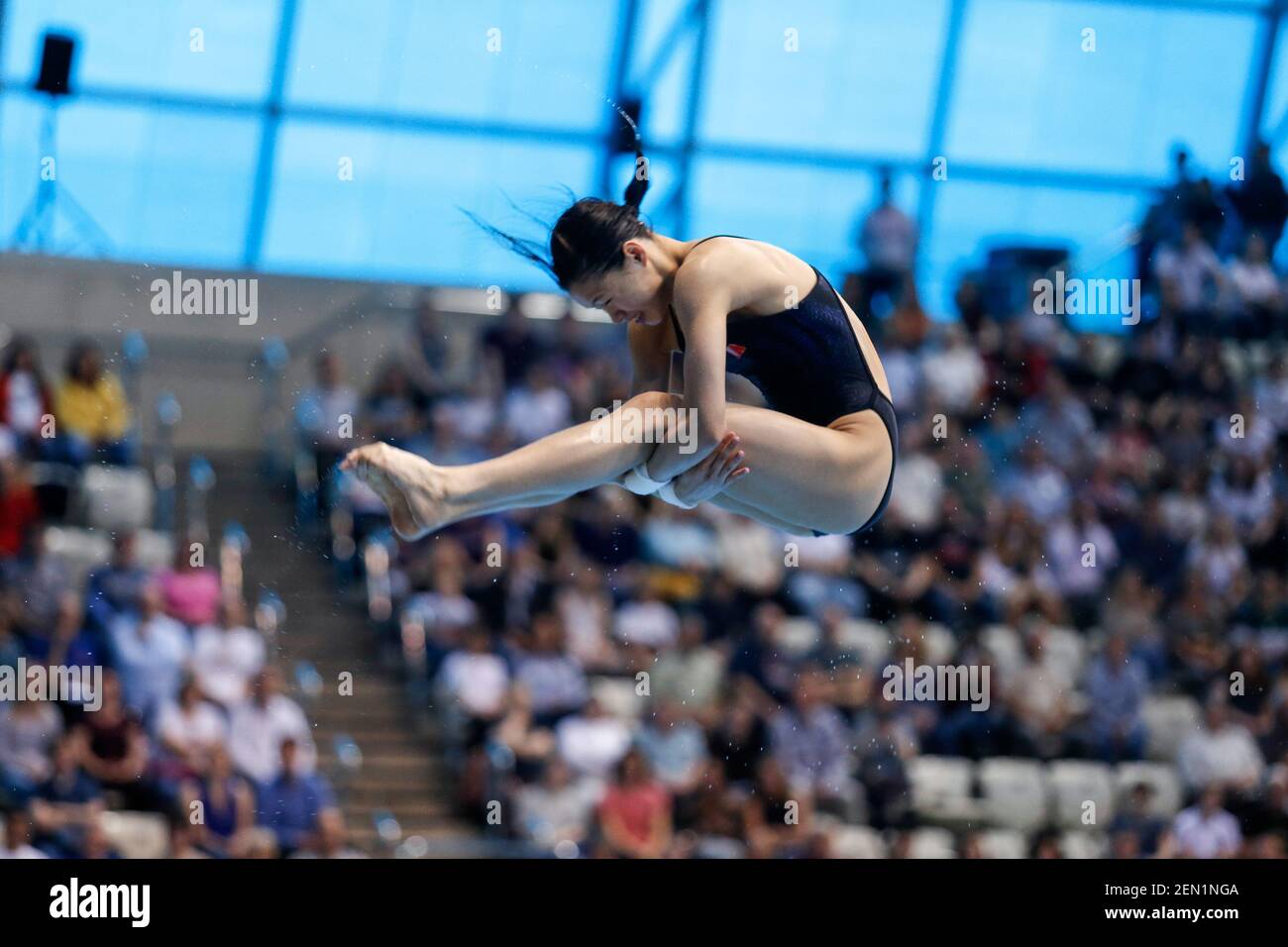 Shan LIN of China competes in the Woman’s 3m Springboard finals of the ...