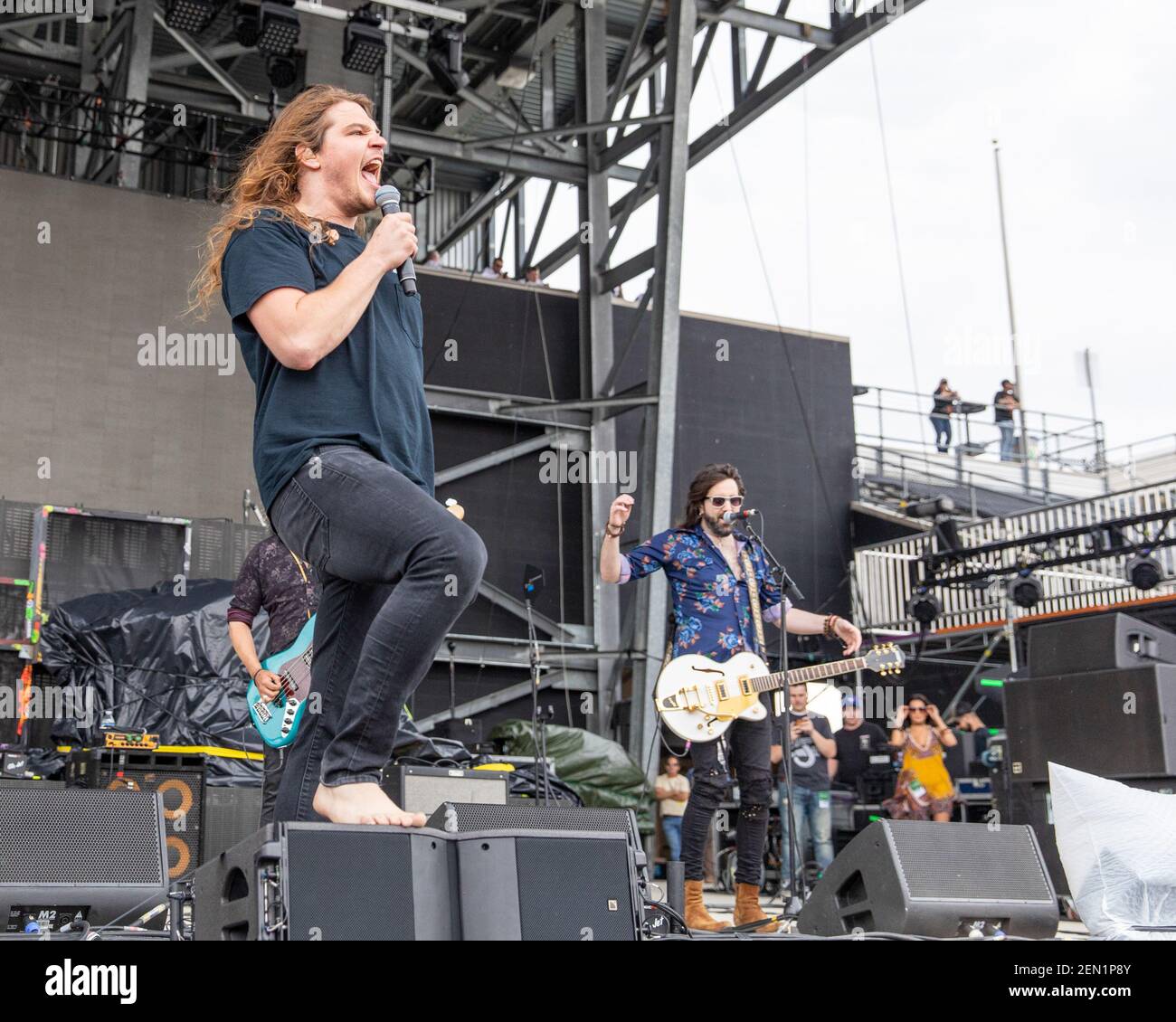 Brett Emmons and Chris Koster of The Glorious Sons during the Sonic Temple Music Festival on May ...