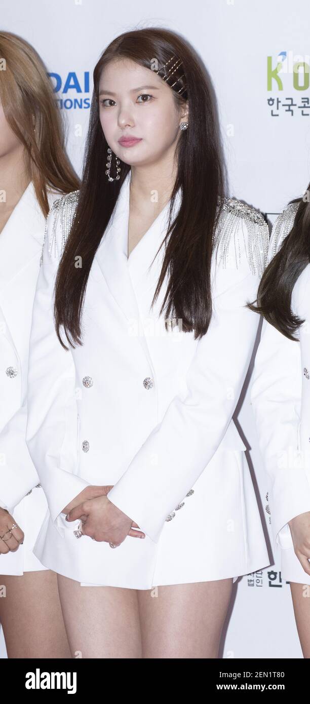 18 May 2019 - Seoul, South Korea : South Korean K-Pop girl group CLC, attend a photo call for ...