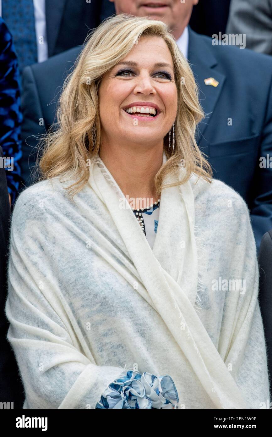 Queen Maxima of the Netherlands during a trade dinner at Kurhaus in ...