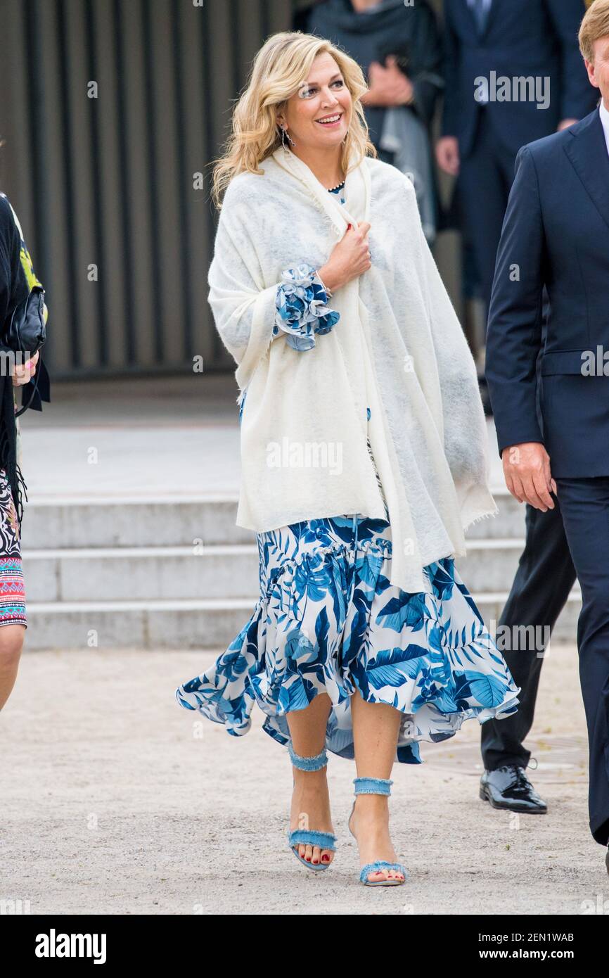 Queen Maxima of the Netherlands during a trade dinner at Kurhaus in ...