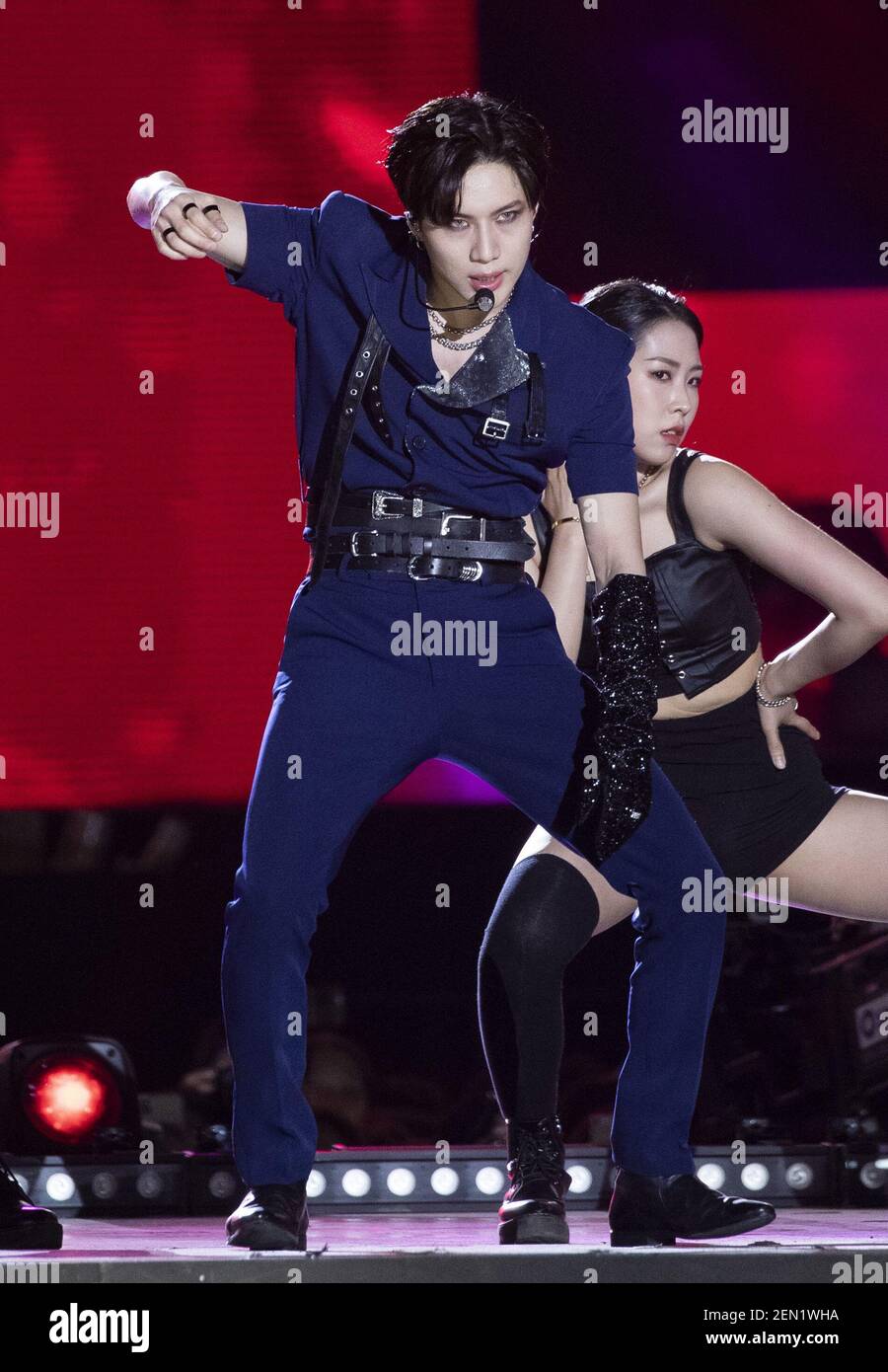 Korean Male Singer On Stage