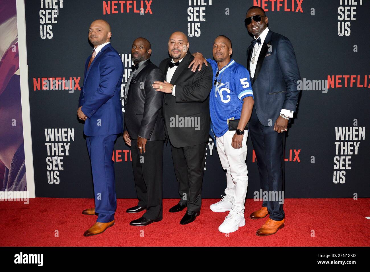 (L-R) Kevin Richardson, Antron McCray, Raymond Santana, Korey Wise, and ...