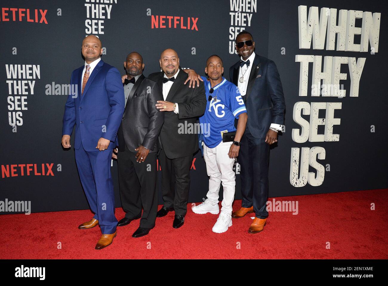 (L-R) Kevin Richardson, Antron McCray, Raymond Santana, Korey Wise, and ...