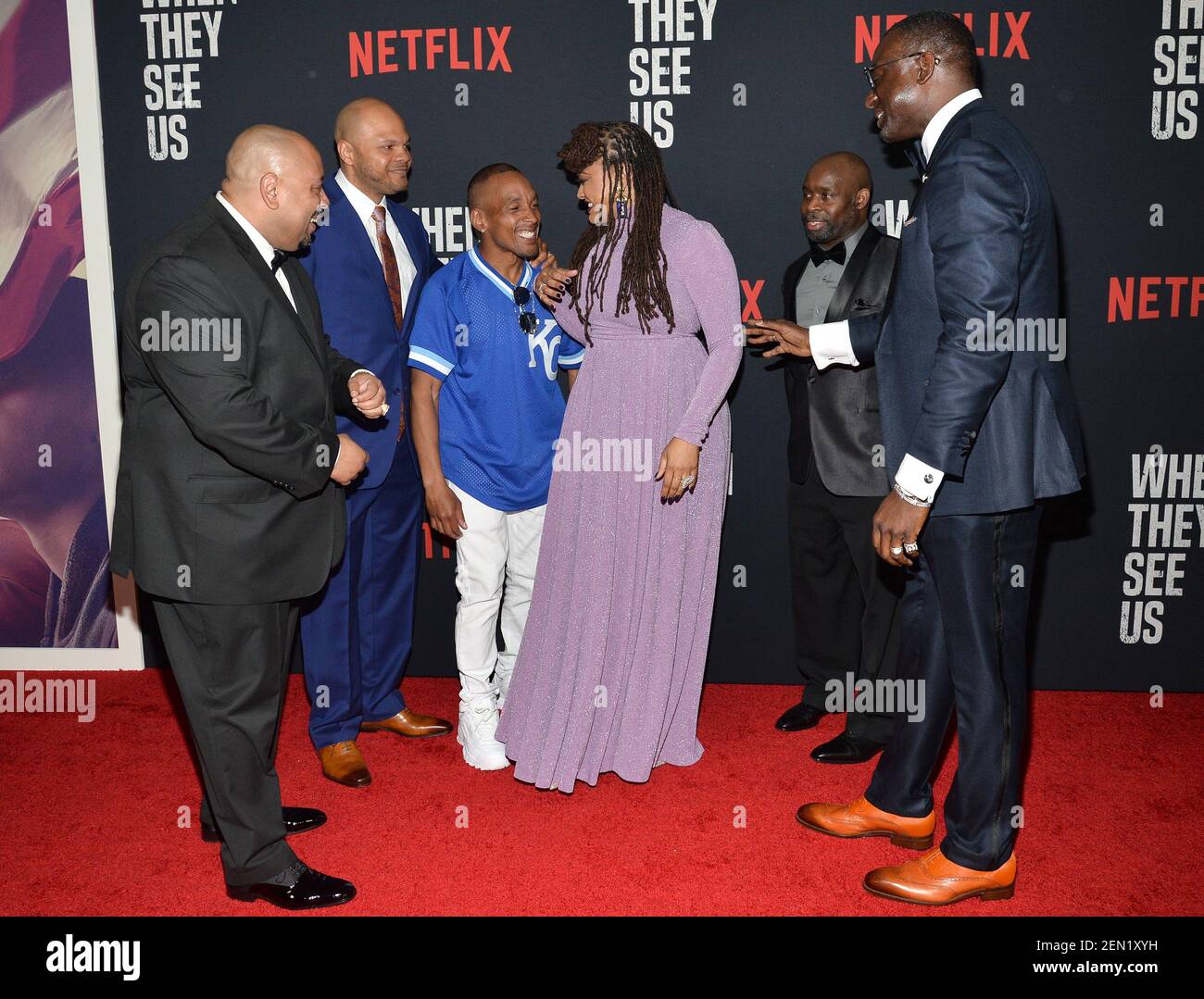 (L-R) Raymond Santana Jr., Kevin Richardson, Korey Wise, director Ava ...