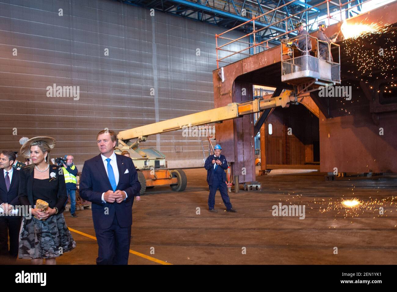King Willem-Alexander and Queen Maxima of the Netherlands during a ...