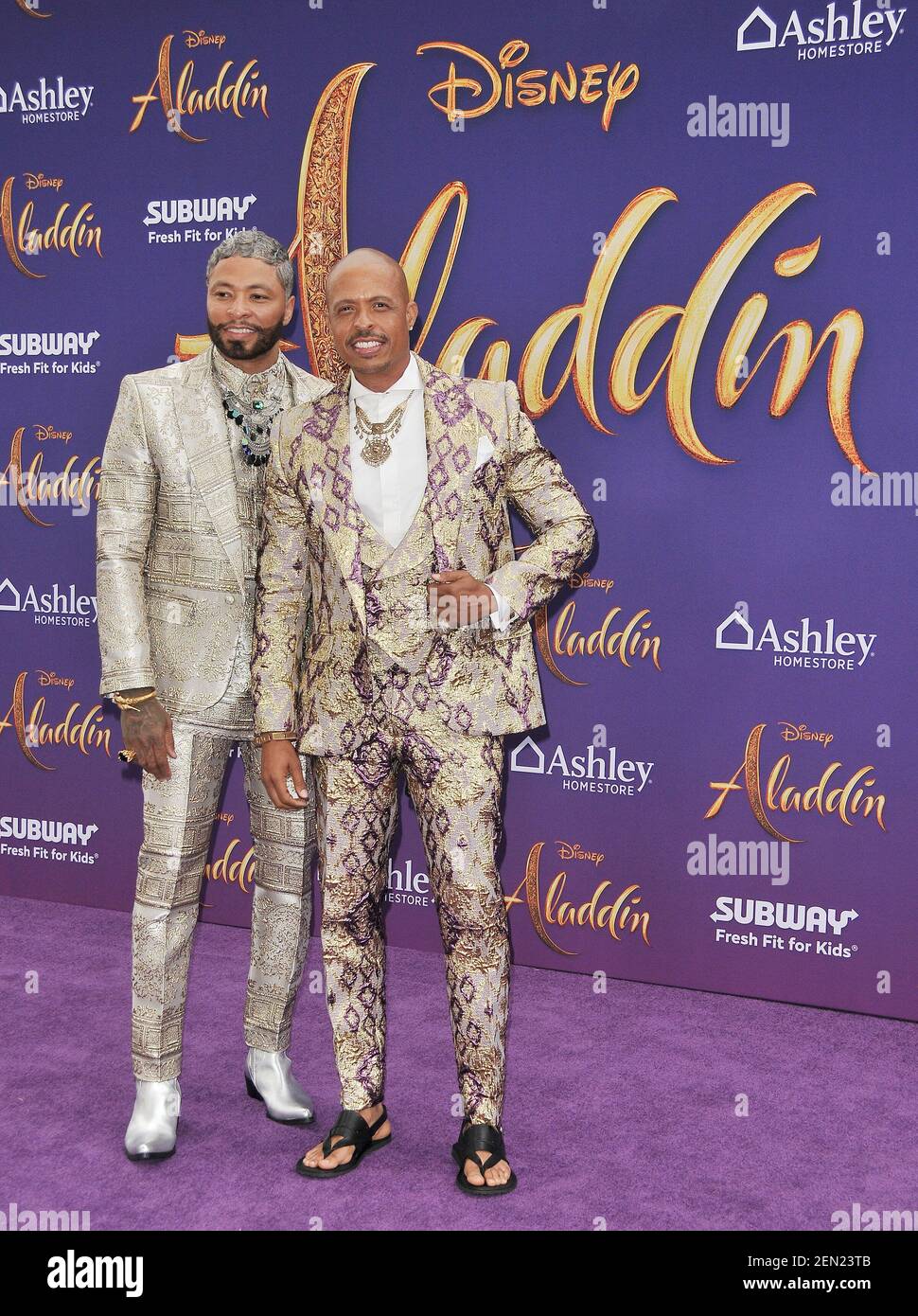 (L-R) Octavius Terry and Jamal Sims at the Disney "Aladdin" Los Angeles ...