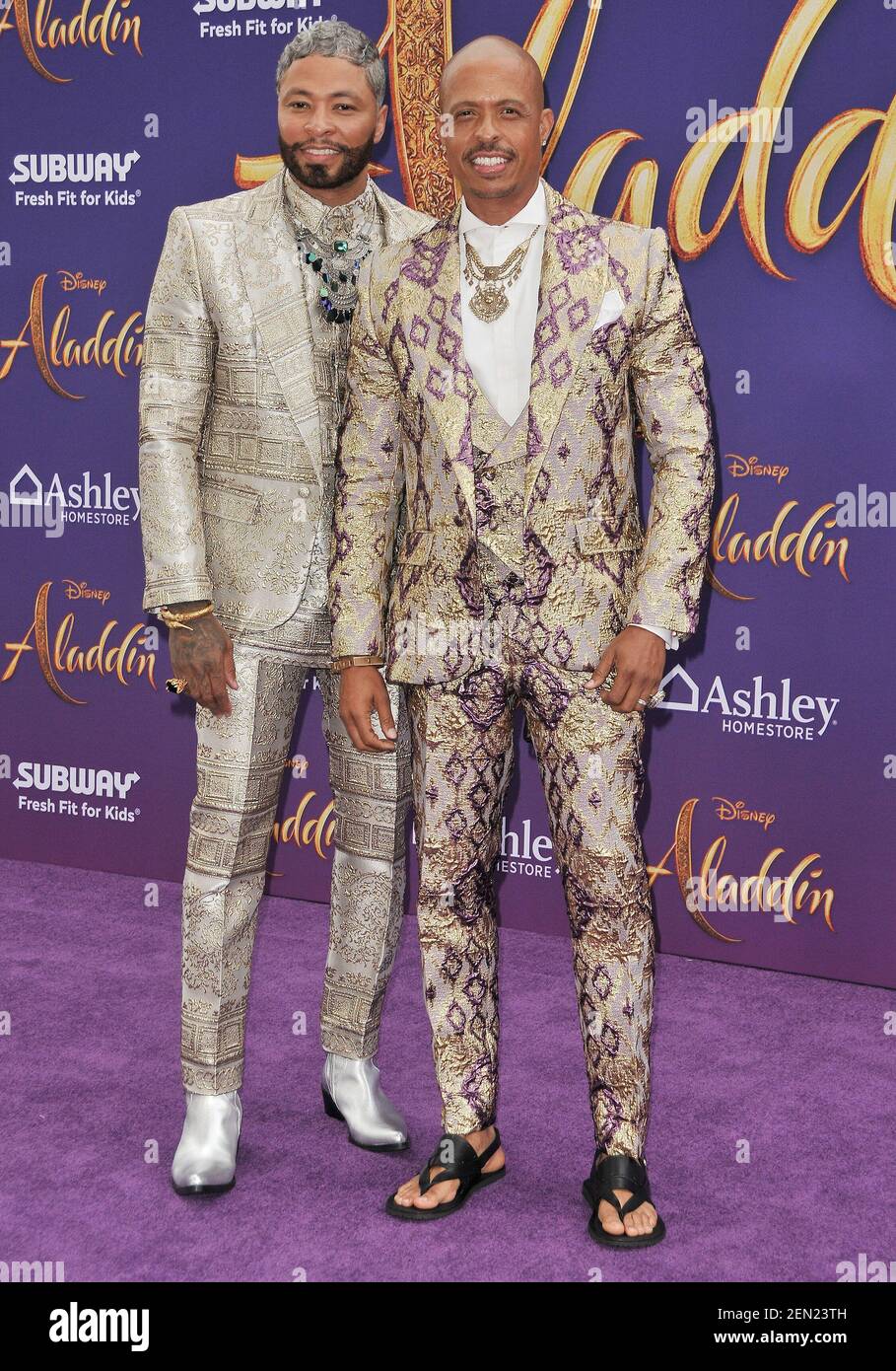 (L-R) Octavius Terry and Jamal Sims at the Disney "Aladdin" Los Angeles ...
