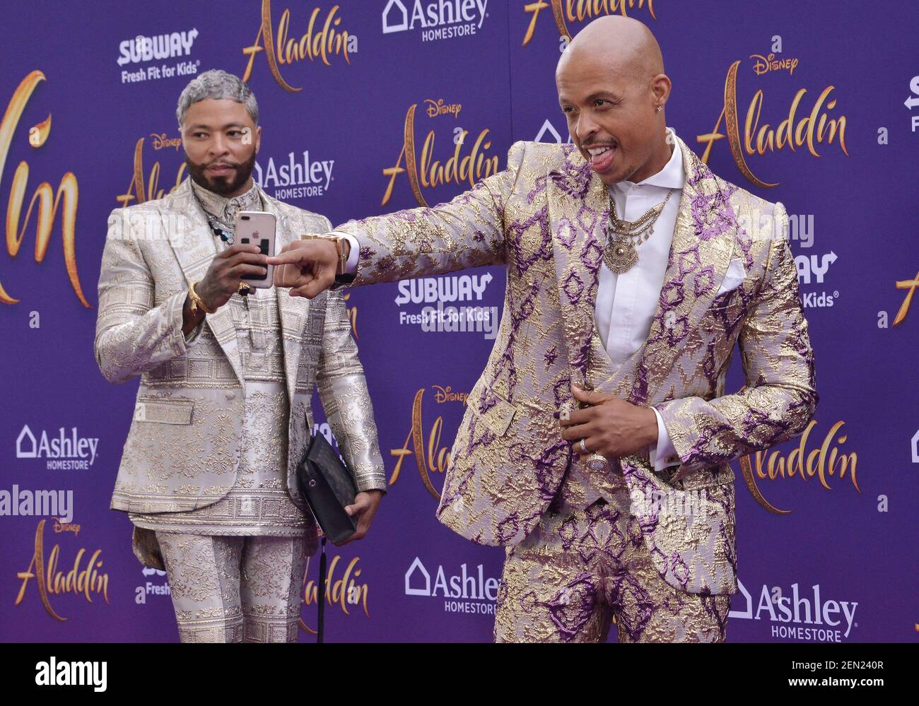 (L-R) Octavius Terry and Jamal Sims at the Disney "Aladdin" Los Angeles ...