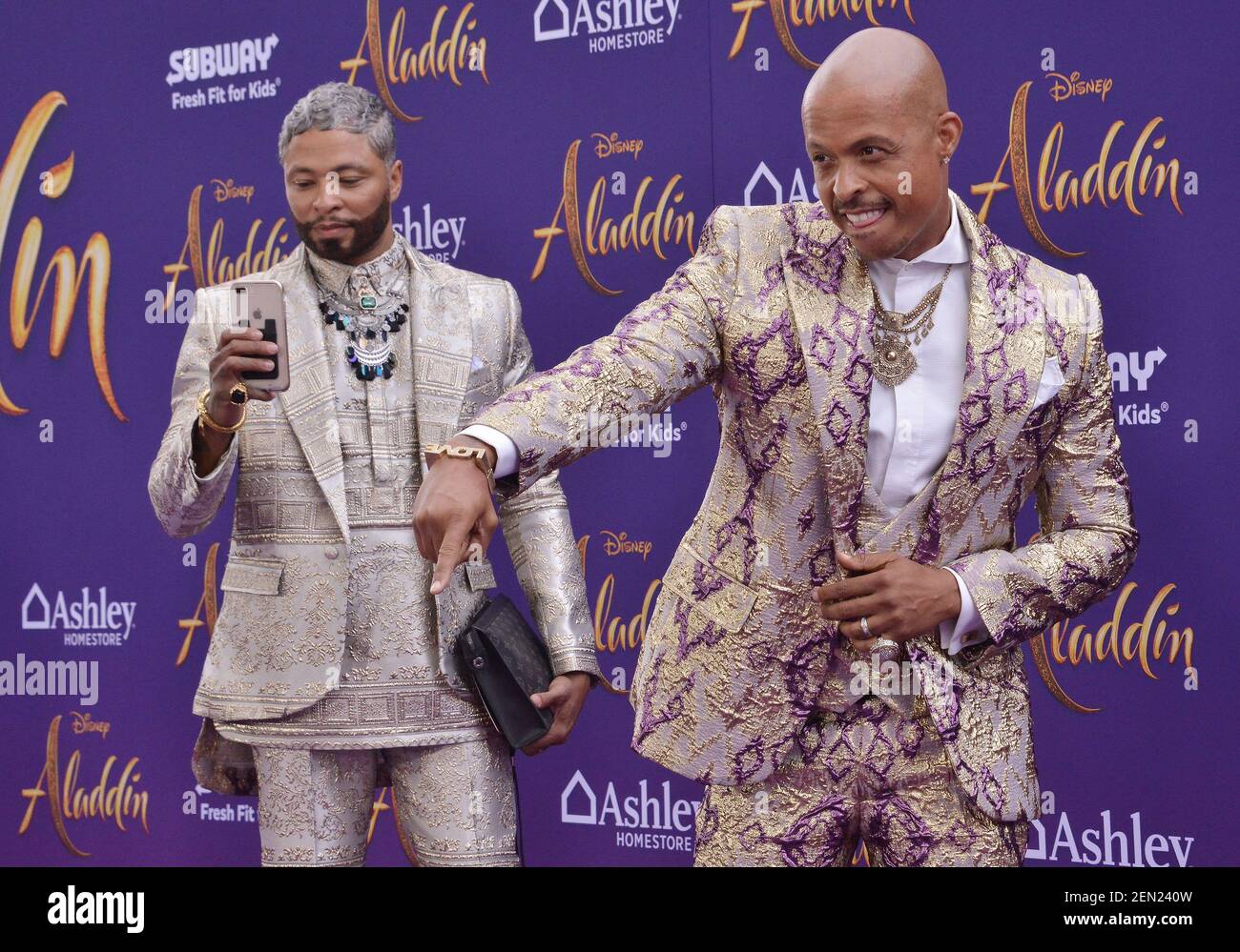 (L-R) Octavius Terry and Jamal Sims at the Disney "Aladdin" Los Angeles ...