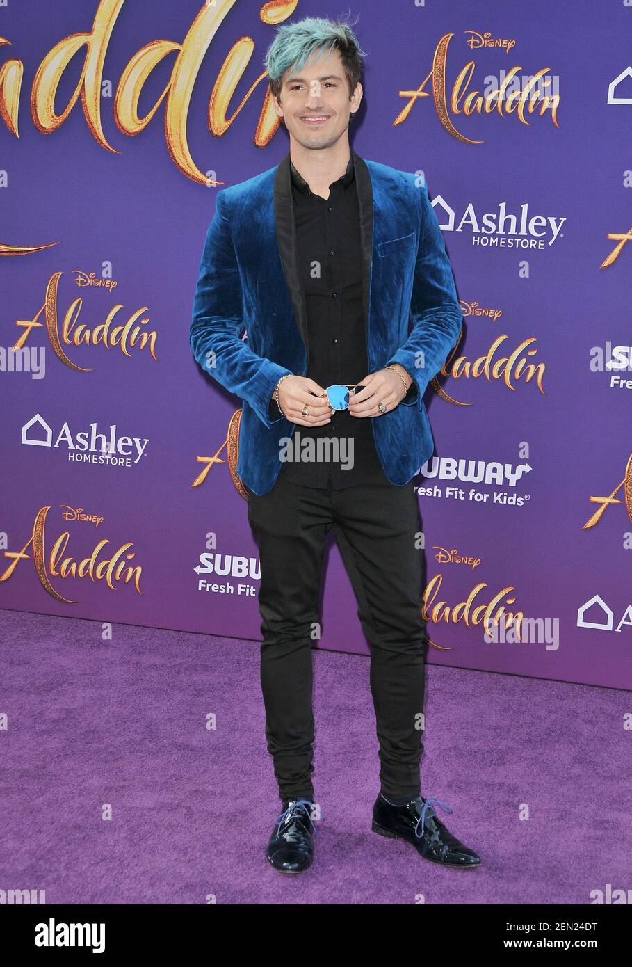 Asher Monroe arrives at the Disney "Aladdin" Los Angeles Premiere held ...