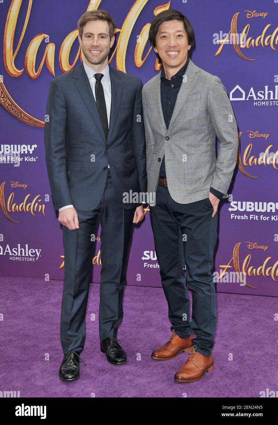 (L-R) Producers Jonathan Eirich and Dan Lin at the Disney "Aladdin" Los ...