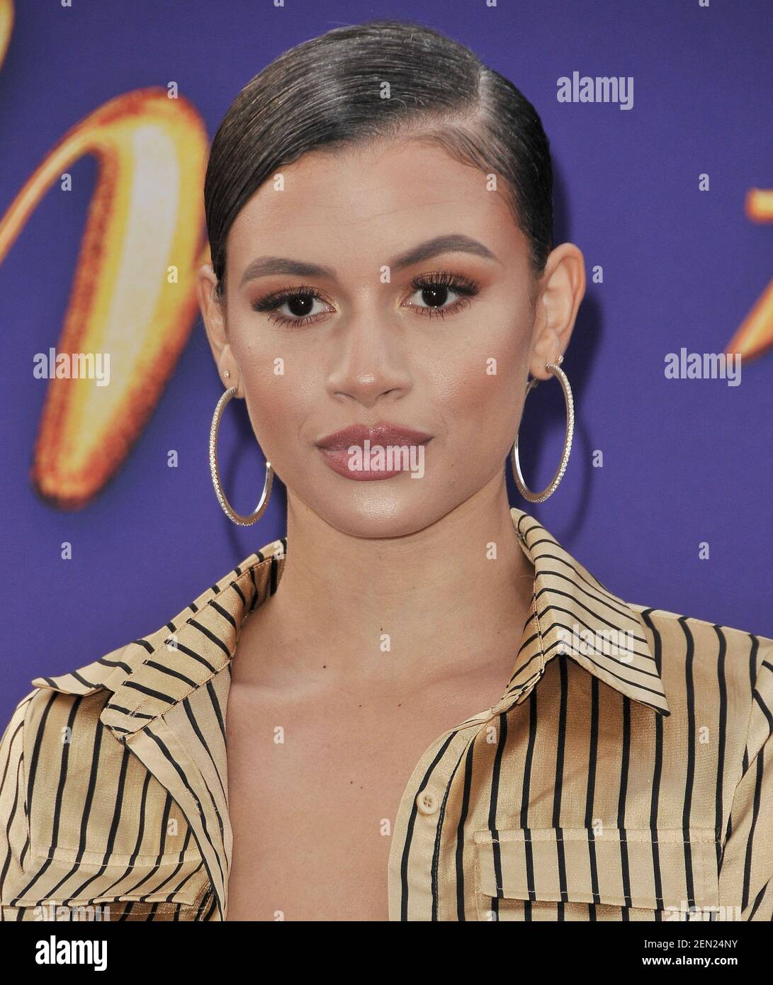 Denise Rodriguez arrives at the Disney "Aladdin" Los Angeles Premiere ...