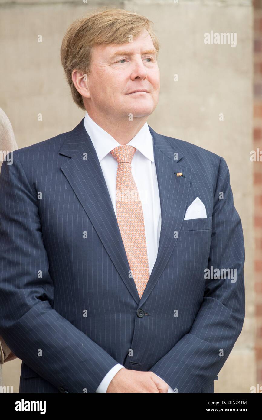 King Willem-Alexander of the Netherlands during a visit to MediaTech ...
