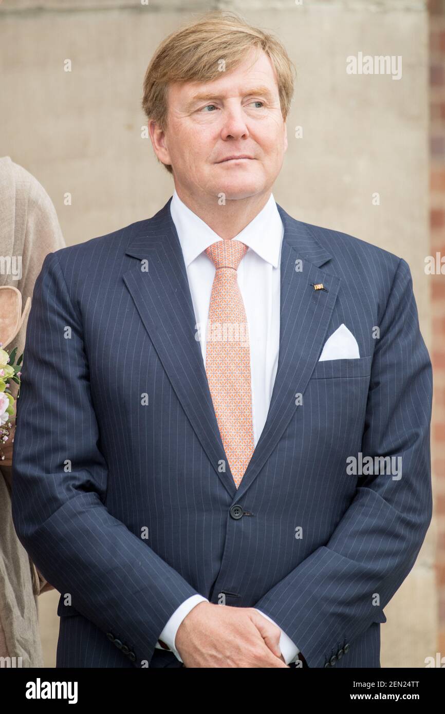 King Willem-Alexander of the Netherlands during a visit to MediaTech ...