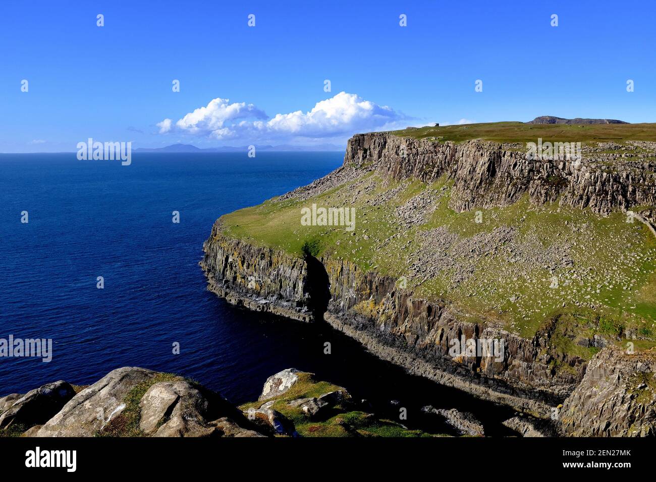 Isle of Skye Loch general view of the cliffs and the sea at Neist point ...