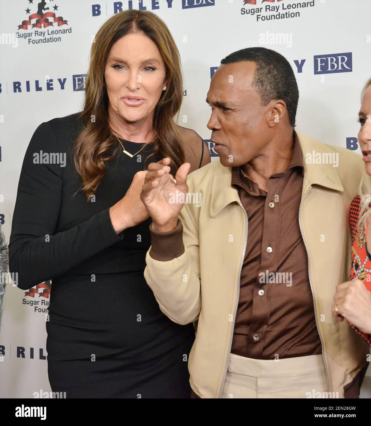 (L-R) Caitlyn Jenner and Sugar Ray Leonard at the Sugar Ray Leonard ...