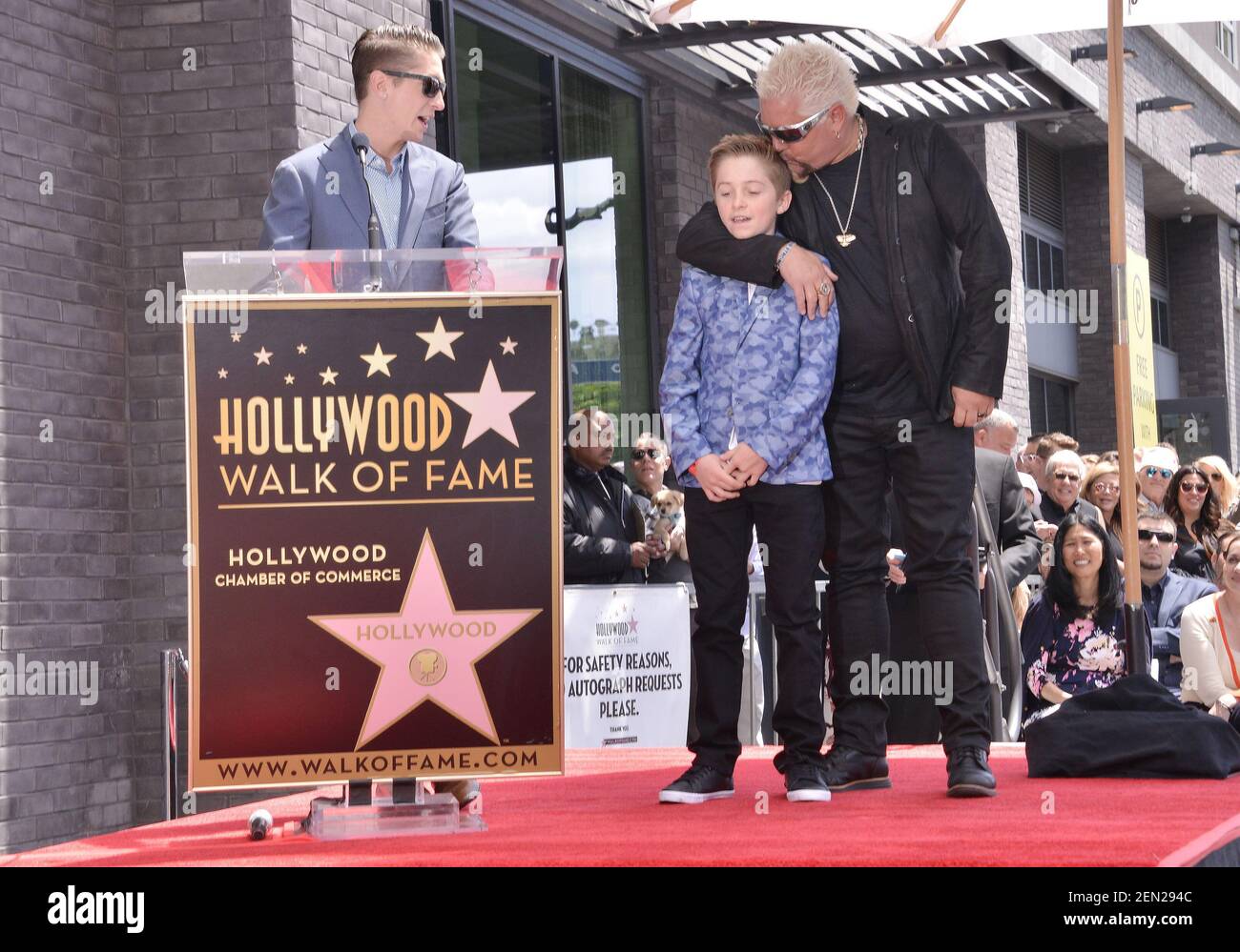 (L-R) Hunter Fieri, Ryder Fieri and Guy Fieri at Guy Fieri's Star On ...