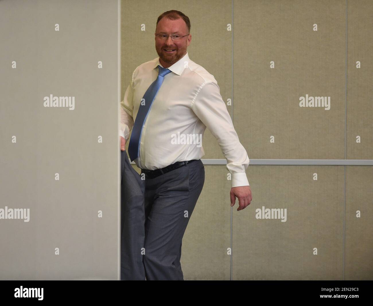 The meeting of the State Duma of Russia. Igor Lebedev, Deputy Chairman of the State Duma of ...