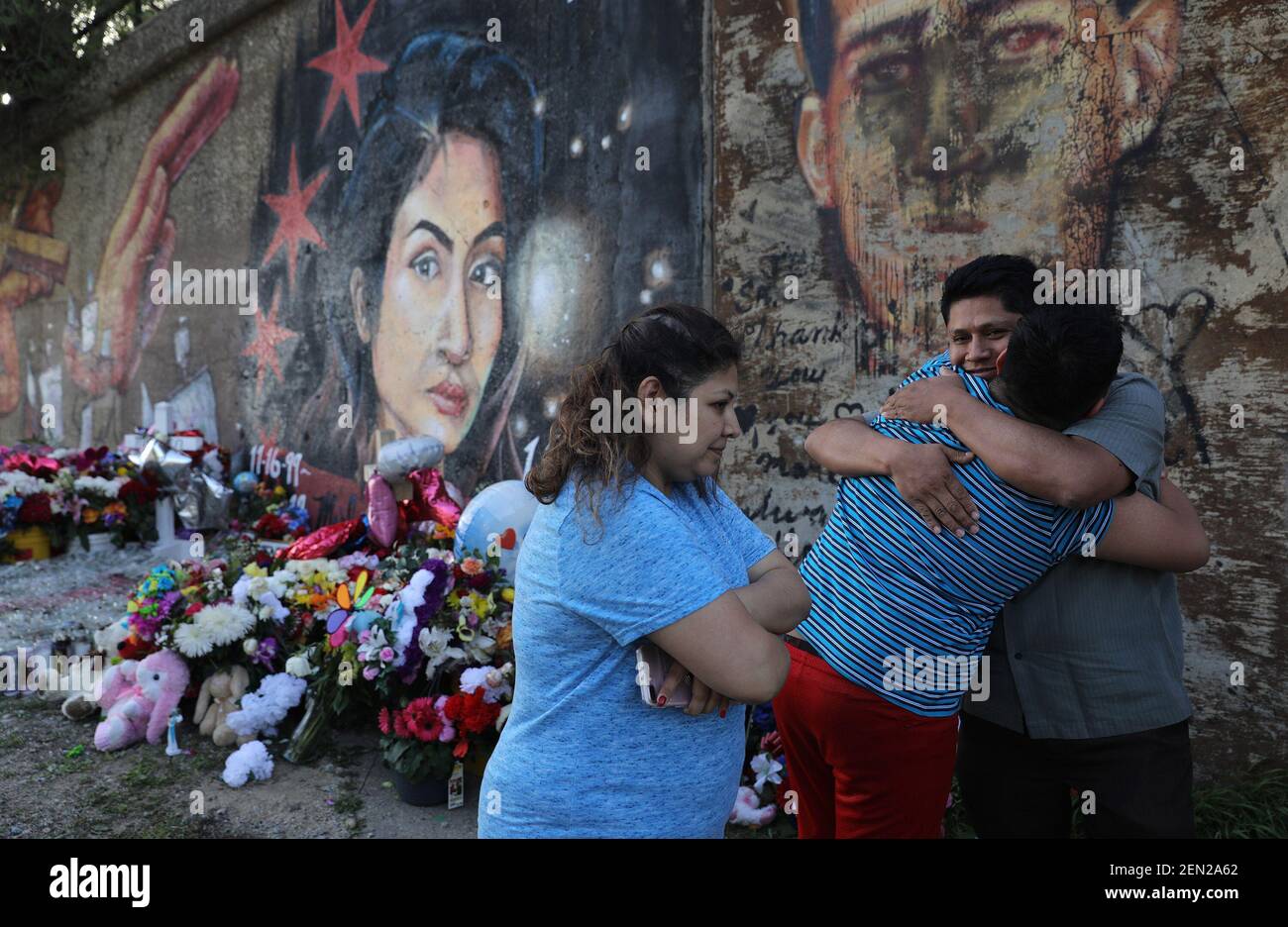 Marlen Ochoa-Lopez's father Arnulfo Ochoa gets a surprise hug from his ...