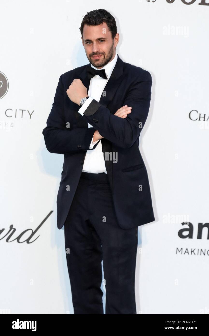 Oliver Ripley arrives to the amfAR Cannes Gala 2019 at Hotel du Cap ...