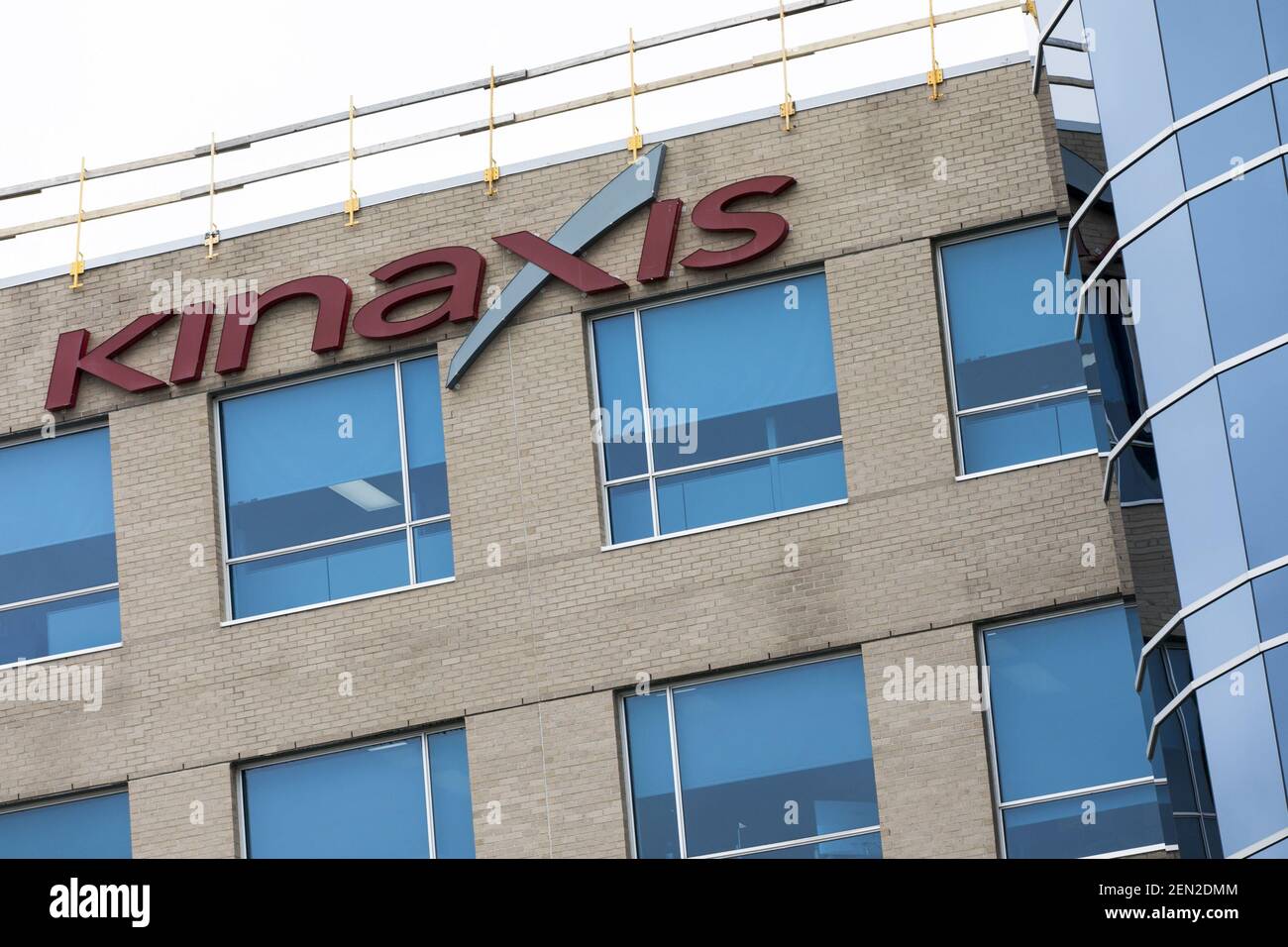 A logo sign outside of the headquarters of Kinaxis in Ottawa, Ontario ...