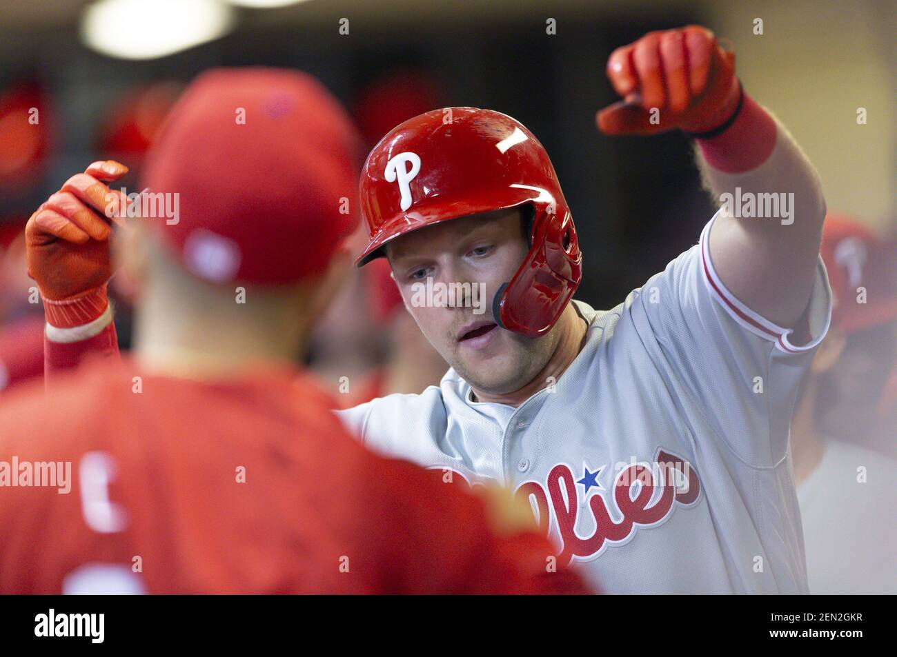 May 24, 2019: Philadelphia Phillies left fielder Rhys Hoskins #17 ...