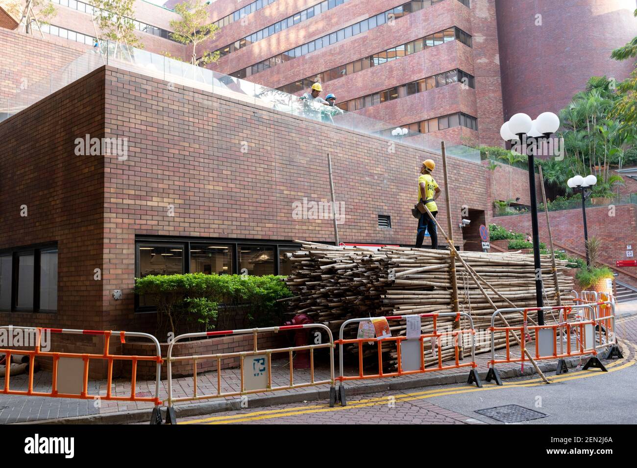 Hong Kong,China:02 Nov,2020. Works are still being completed to repair ...