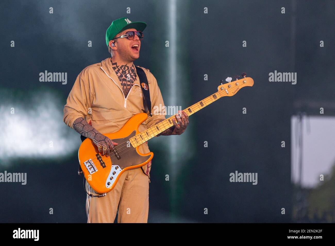 Ben McKee of Imagine Dragons during the BottleRock Music Festival on ...