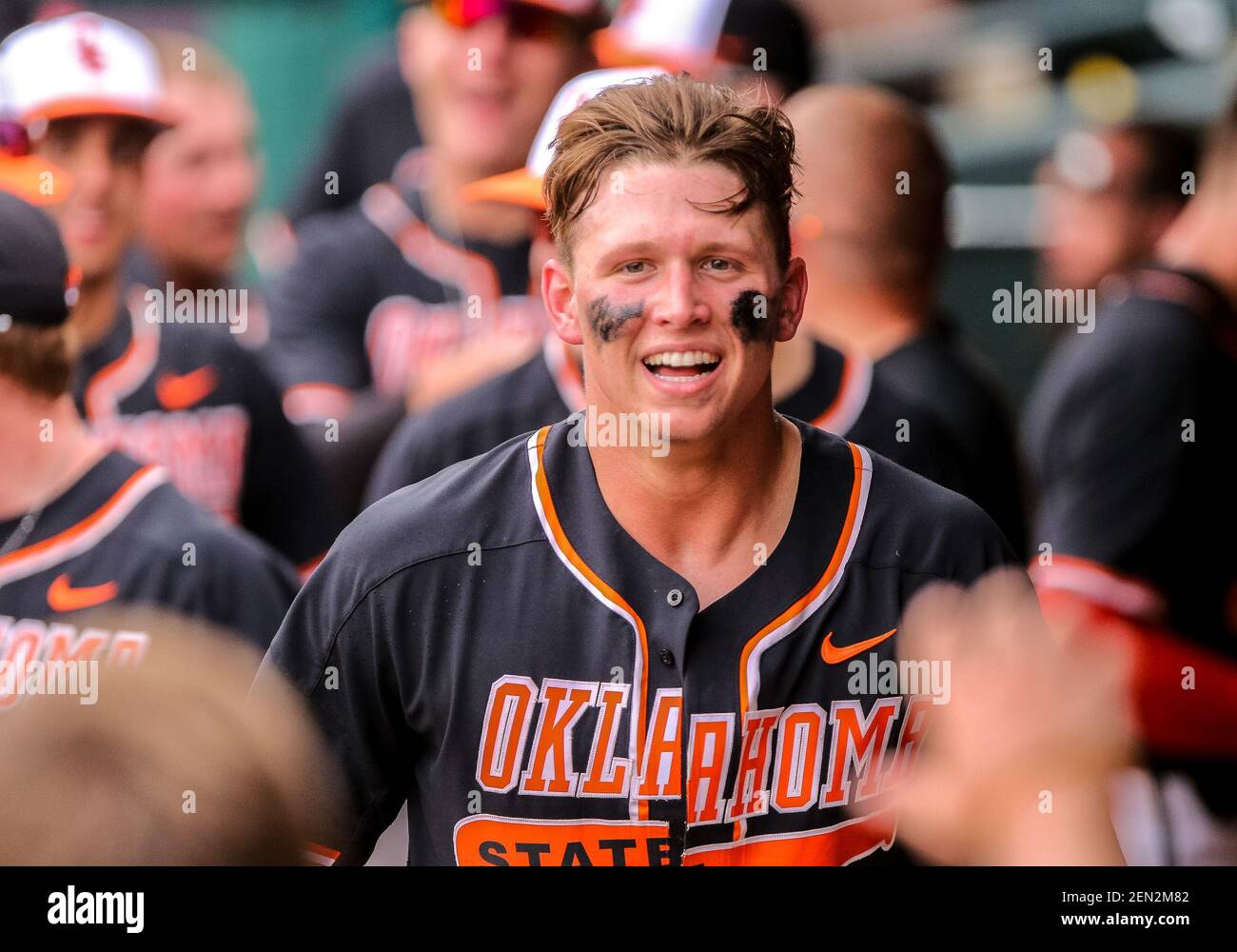 May 25, 2019: Oklahoma State University outfielder Cade Cabbiness (15 ...