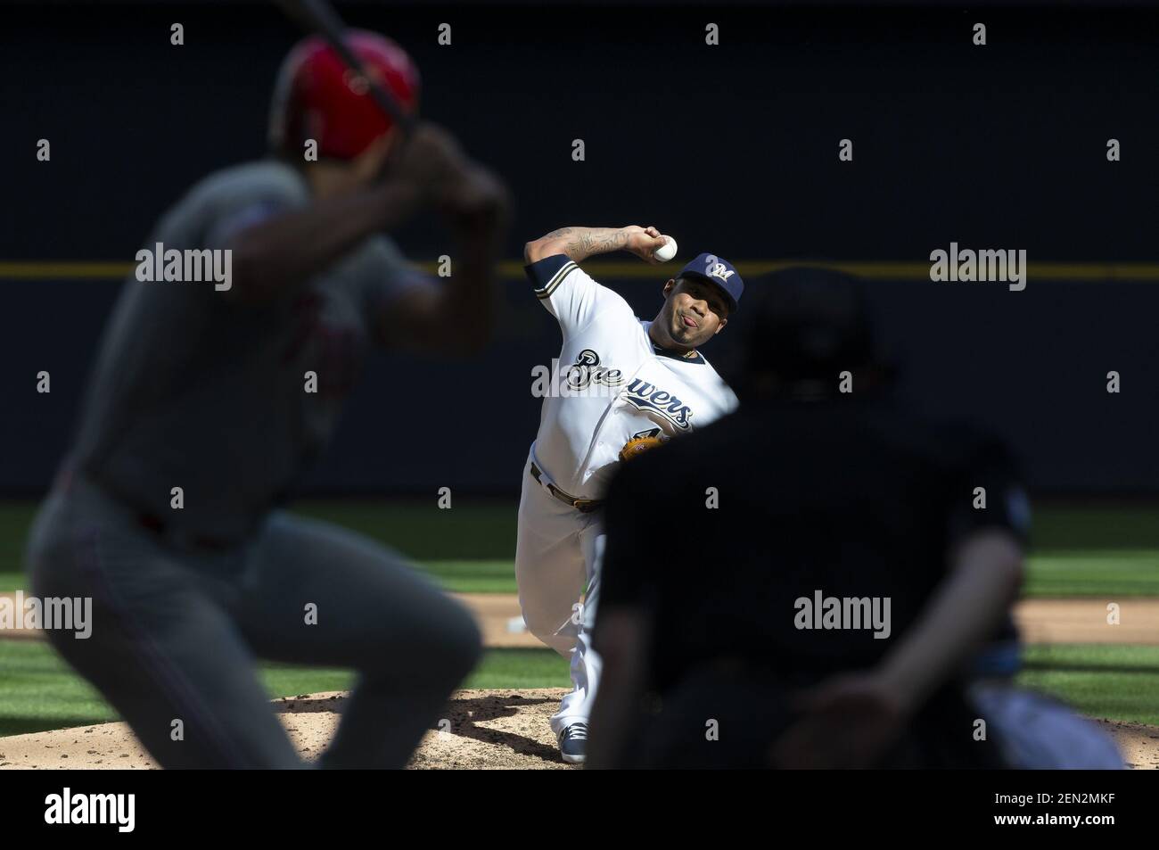 May 25, 2019: Milwaukee Brewers starting pitcher Junior Guerra #41 ...