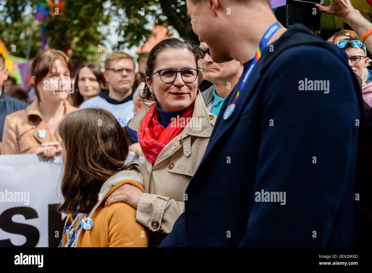 President of Gdansk, Aleksandra Dulkiewicz seen during the march ...