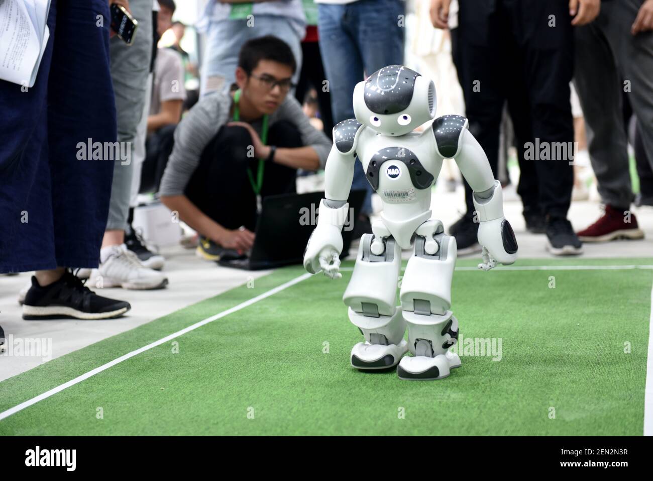 Huainan, CHINA-College students attend the robot contest held in ...