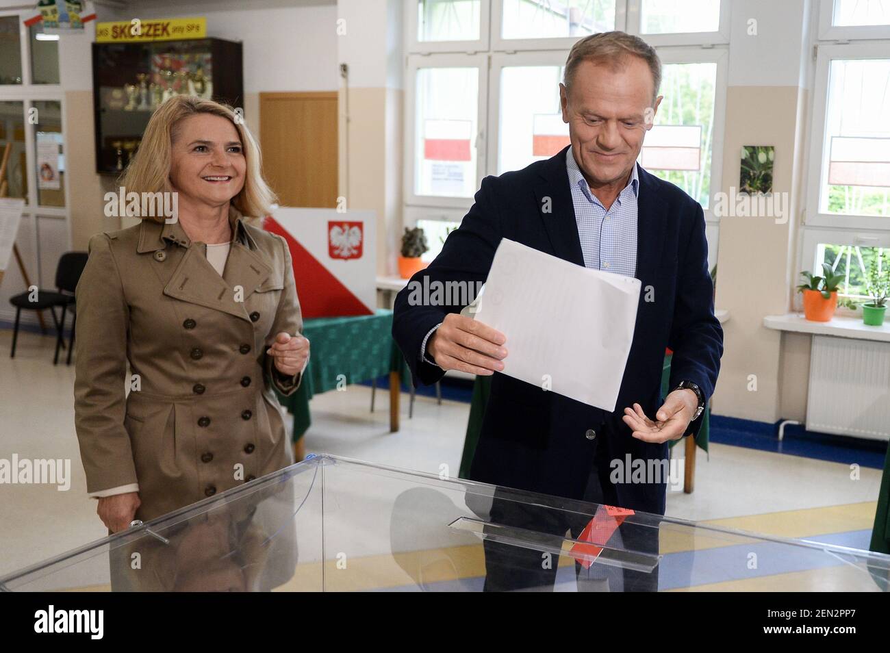 President of European Council Donald Tusk with wife Malgorzata Tusk ...