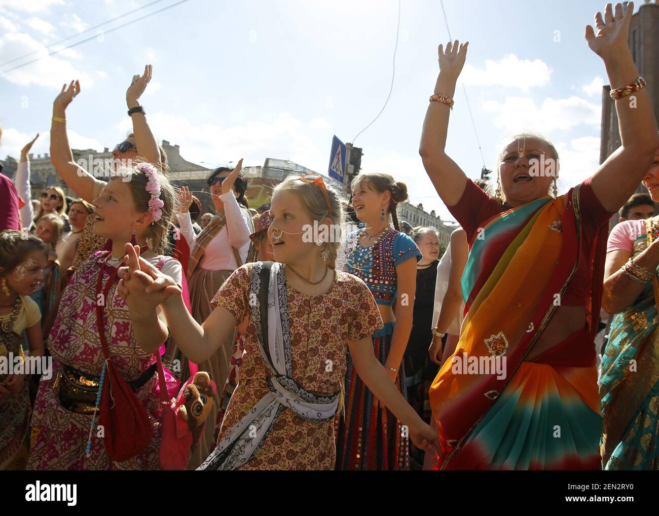 Hare Krishna devotees are seen during the Ratha-Yatra Carnival of ...