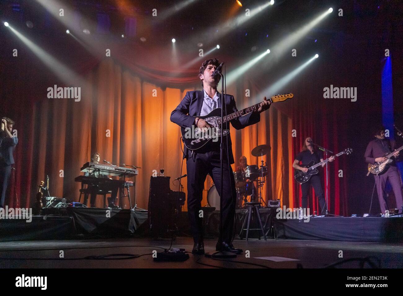English solo acoustic singer Jack Savoretti seen performing on stage in ...