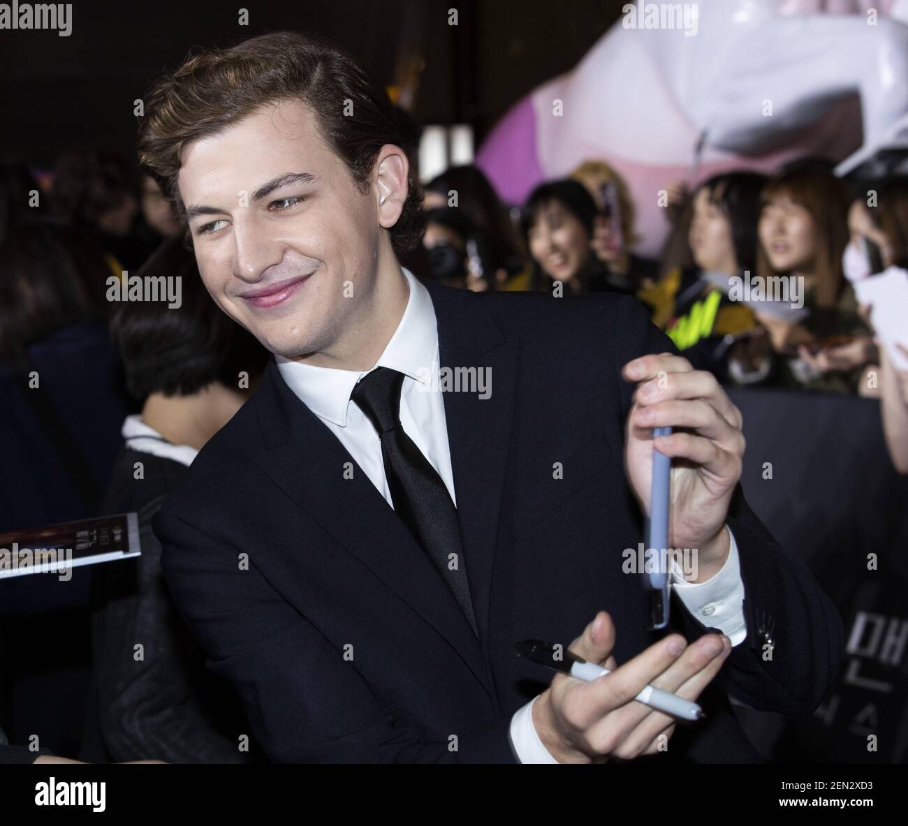 Actor Tye Sheridan attends a red carpet for the film X-Man: Dark ...