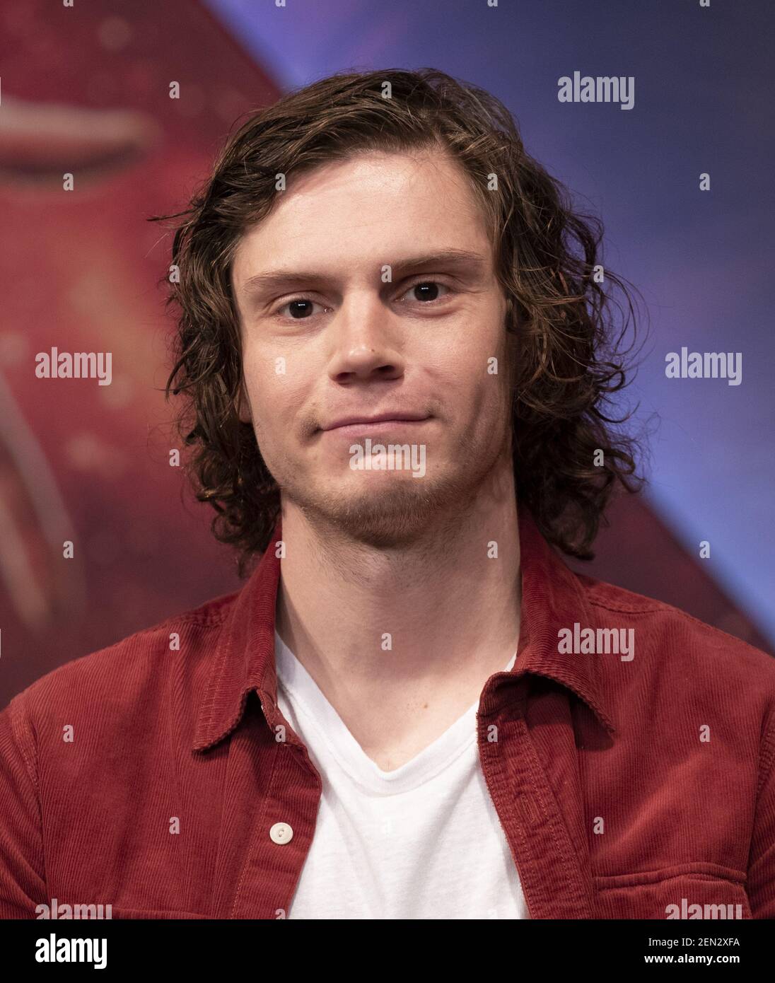 Evan Peters attends a photo call for the film X-Man: Dark Phoenix press ...