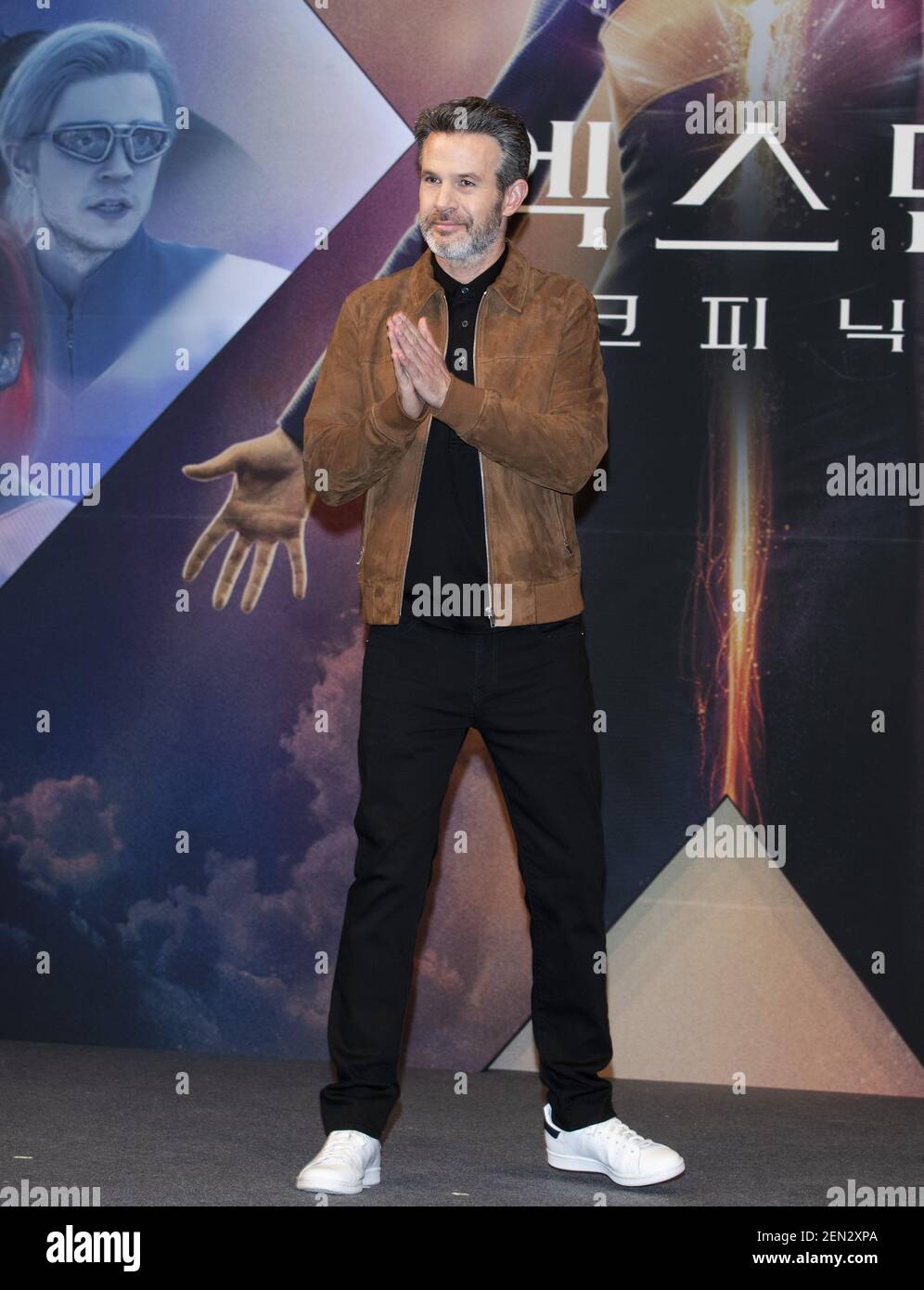 Director Simon Kinberg attends a photo call for the film X-Man: Dark ...