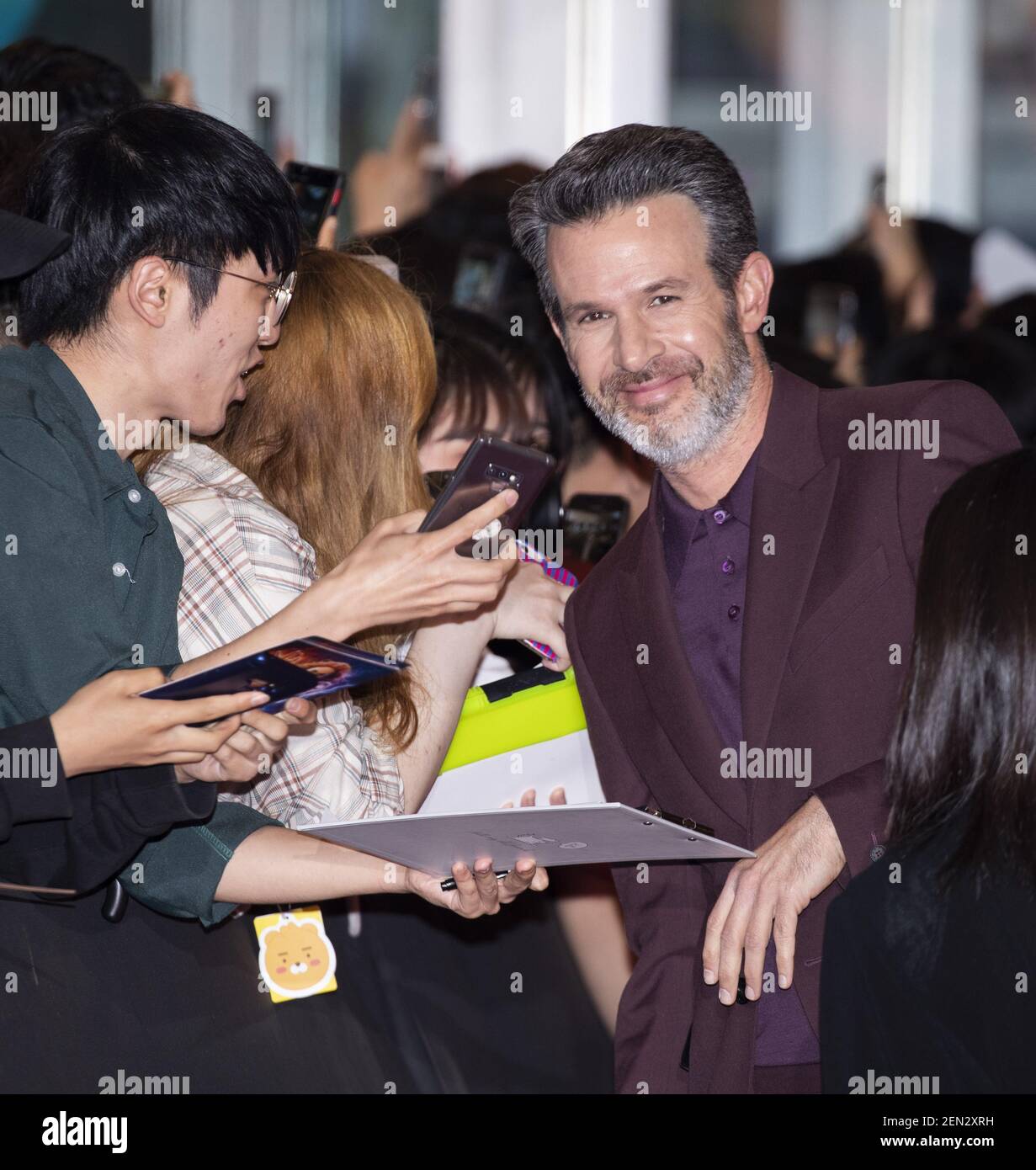 Director Simon Kinberg attends a red carpet for the film X-Man: Dark ...