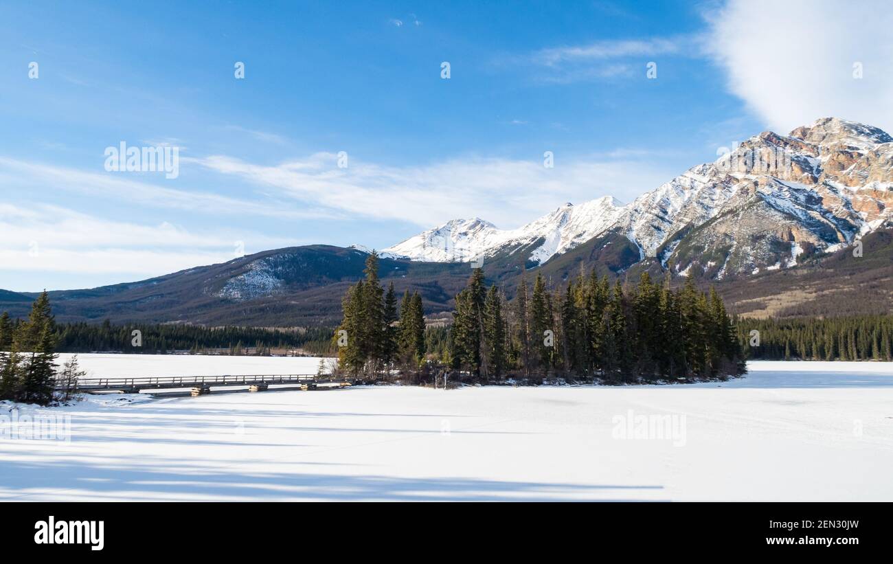 Patricia lake pyramid mountain jasper hi-res stock photography and ...