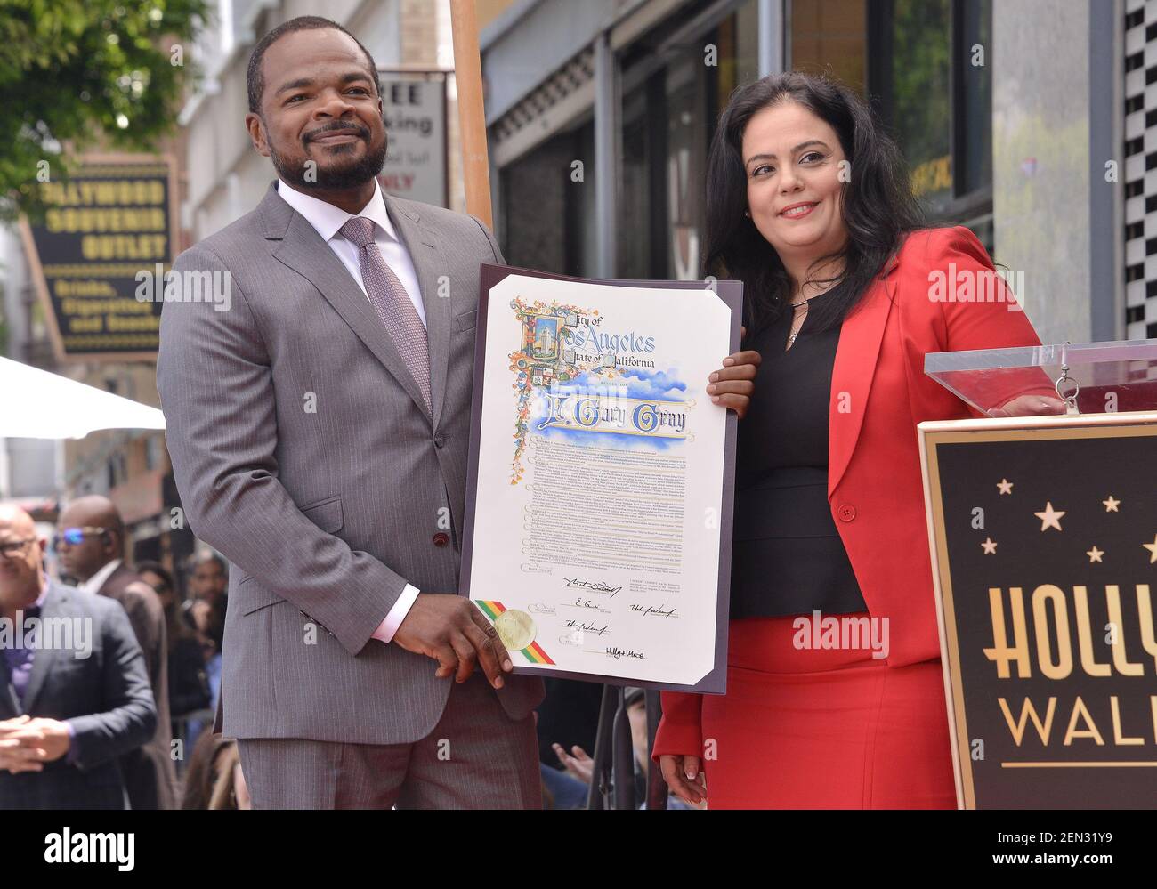 (L-R) F. Gary Gray and Rana Ghadban at the F. Gary Gray's Star On The ...