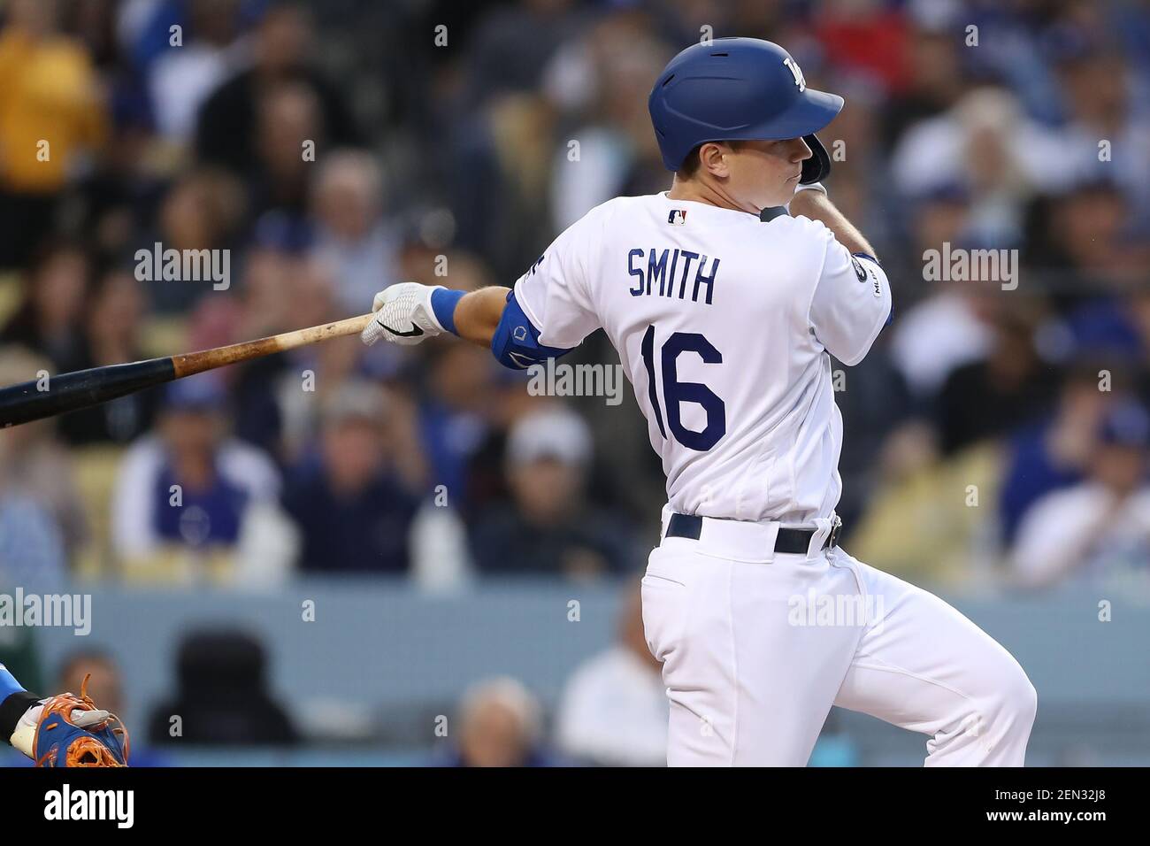 May 28, 2019: Los Angeles Dodgers catcher Will Smith (16) gets a base ...