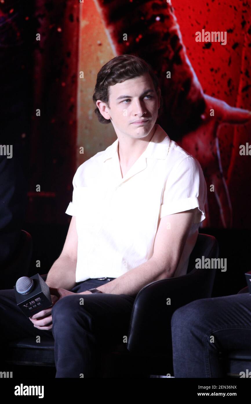 American actor Tye Sheridan attends a press conference for new movie ...